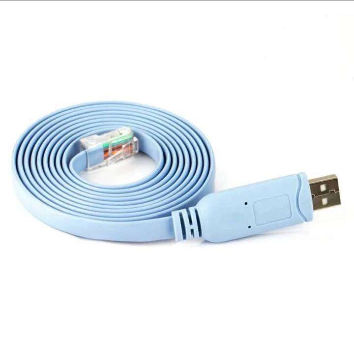 สายเคเบิ้ล USB to RJ45 CONSOLE RS232 debugging cable USB serial cable 1.8M router control switch ...
