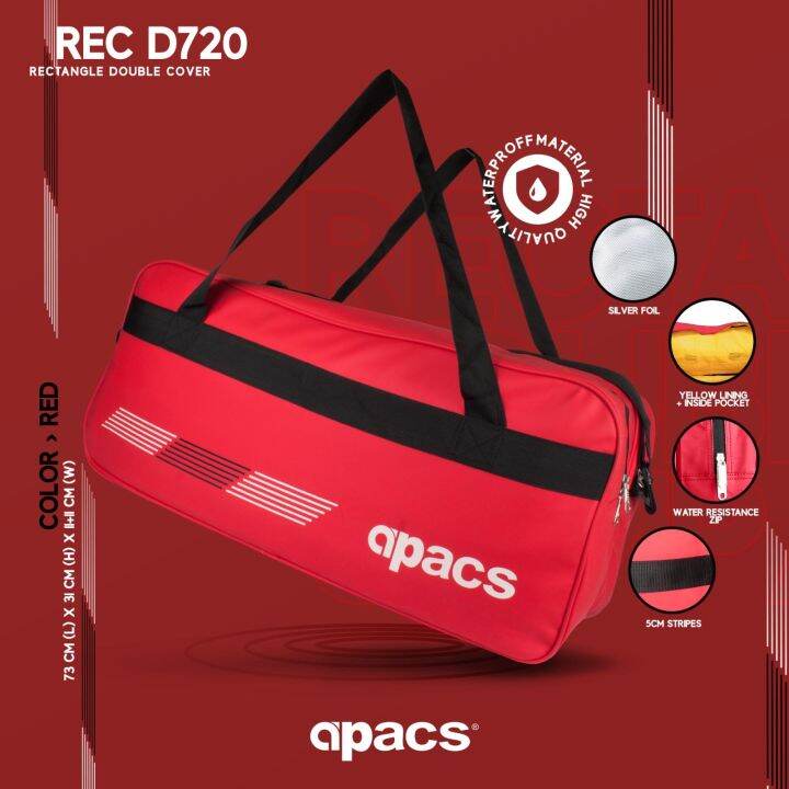 APACS DOUBLE COMPARTMENT TOURNAMENT BAG D720-CY | Lazada