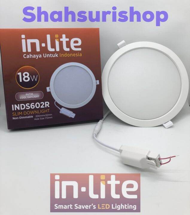 LAMPU DOWNLIGHT PANEL LED IN-LITE 18W 18 W WATT INDS 602 R 200x32 MM ...