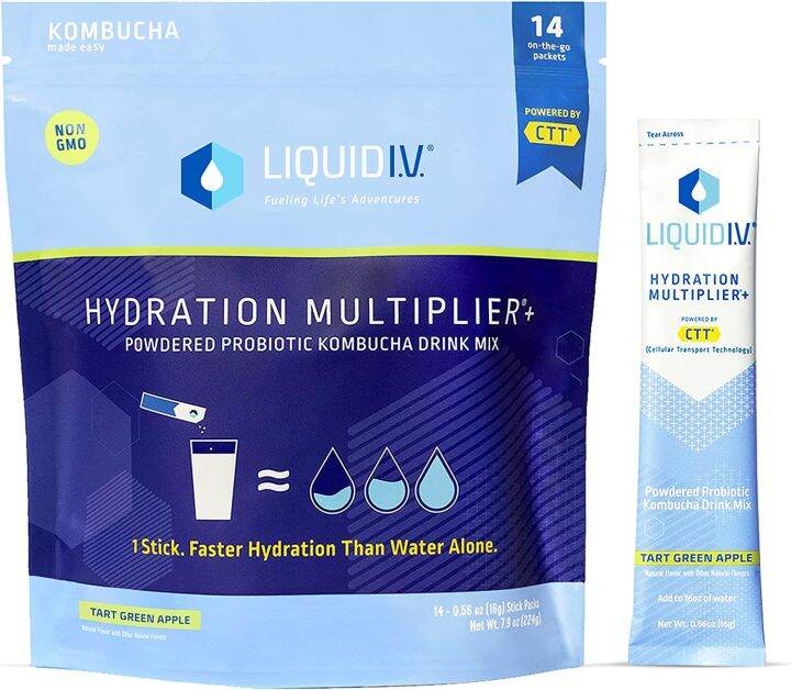 Bột điện giải hỗ trợ tiêu hóa Unilever Liquid IV Multiplier+ Probiotic ...
