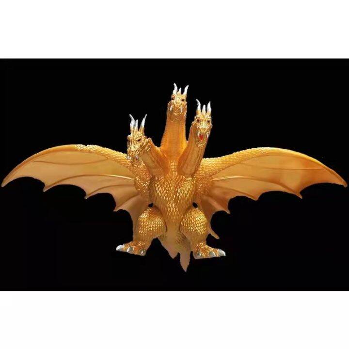 ericshop godzilla 2 flying gold king ghidorah 3 headed dinosaur pvc ...