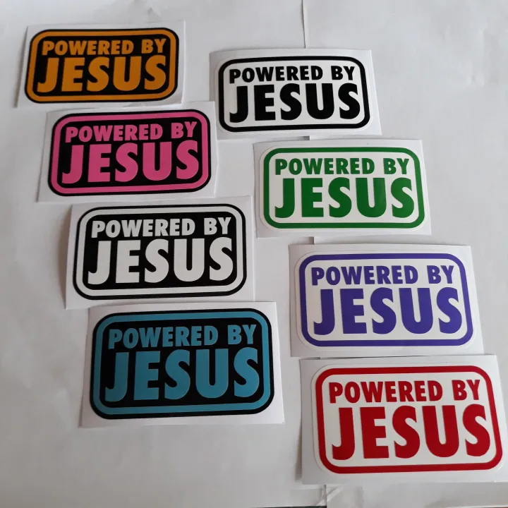 Powered by Jesus Sticker Decal in 8 Color Variants | Lazada PH