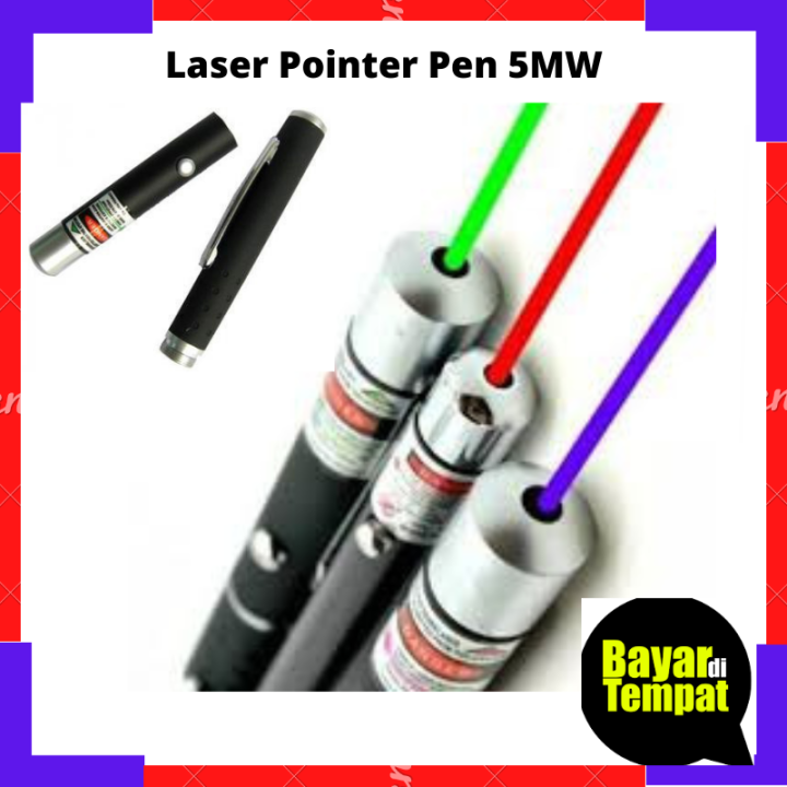 Laser Pulpen Warna Hijau Laser Pointer Pen 5MW Laser Pen Hijau Lasar ...