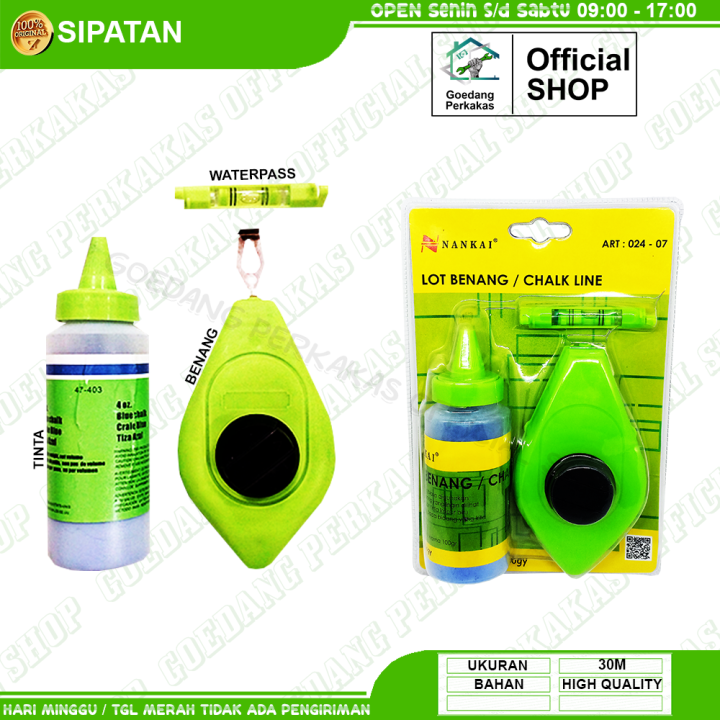 Lot Tukang Benang Nankai Benang Tinta 30M Sipatan Ukur Tukang Set ...