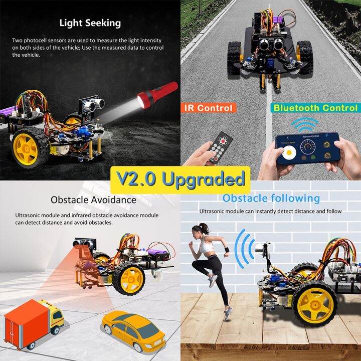 【Ready Stock】LAFVIN Smart Robot Car 2WD Chassis Kit for Arduino UNO R3 ...