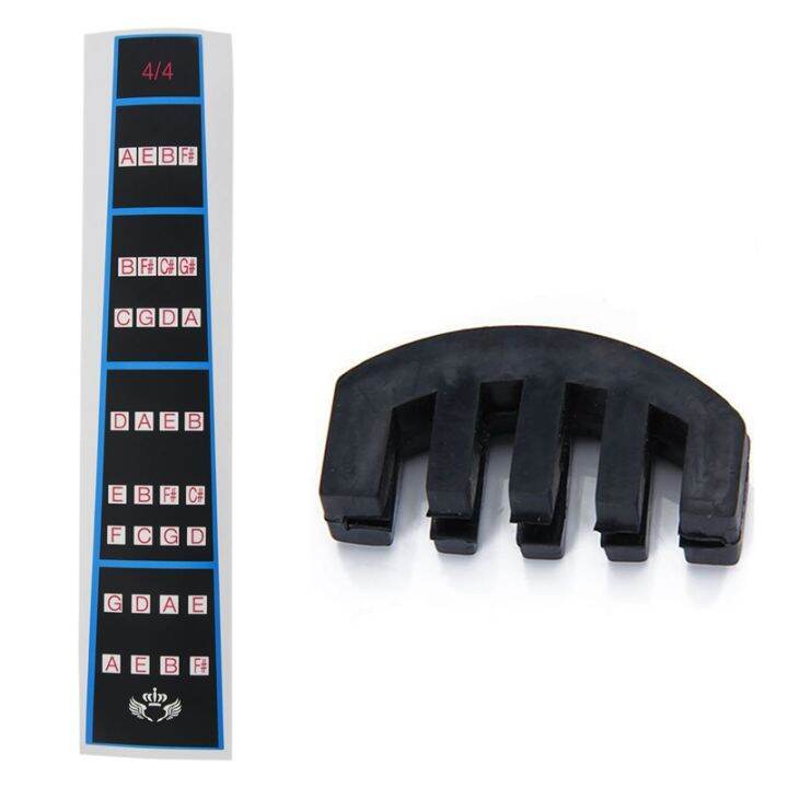 Rubber 4 4 Violin Practice Mute Black And Violin Finger Guide