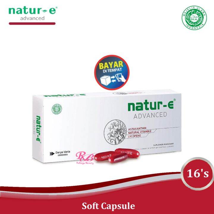 Natur E Advanced Anti Aging Soft Capsule 16's - Vitamin Kulit ( Kapsul ...
