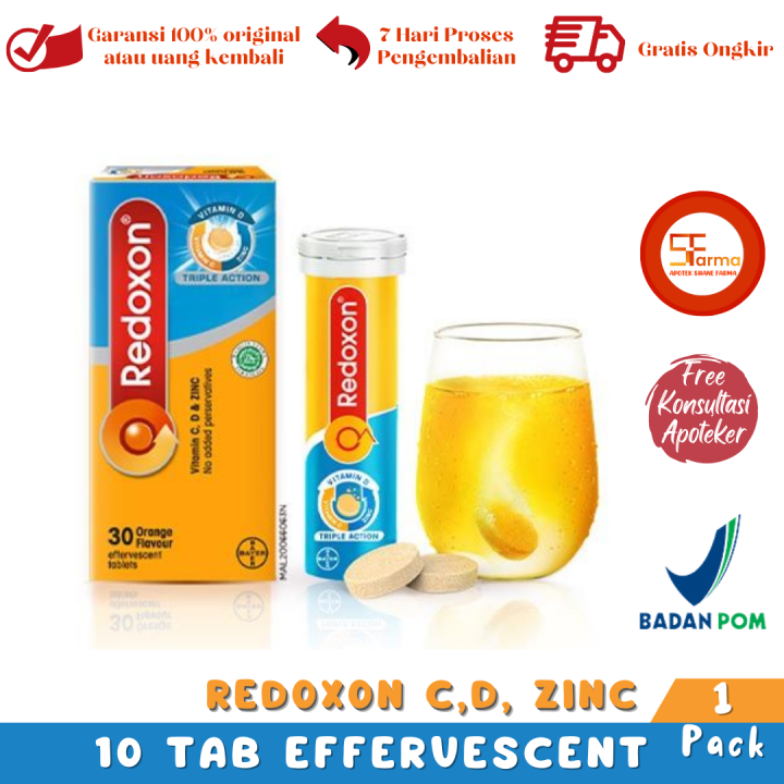 Redoxon Vitamin C, D & Zinc Rasa Jeruk 10 Tablet | Lazada Indonesia
