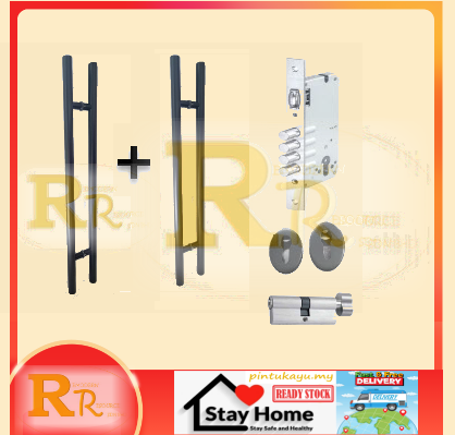 RRPH600MB MAIN DOOR PULL HANDLE SET | LOCKSET | MALAYSIA LOCK | WOODEN ...