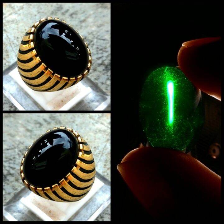 Cincin Batu Pria Yaman Wulung Tembus Hijau Natural | Lazada Indonesia