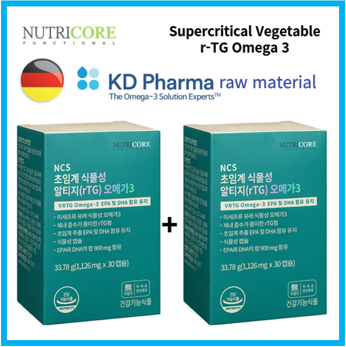 Nutricore NCS Supercritical Vegetable r-TG Omega 3 1+1(30ea+30ea) Fish ...