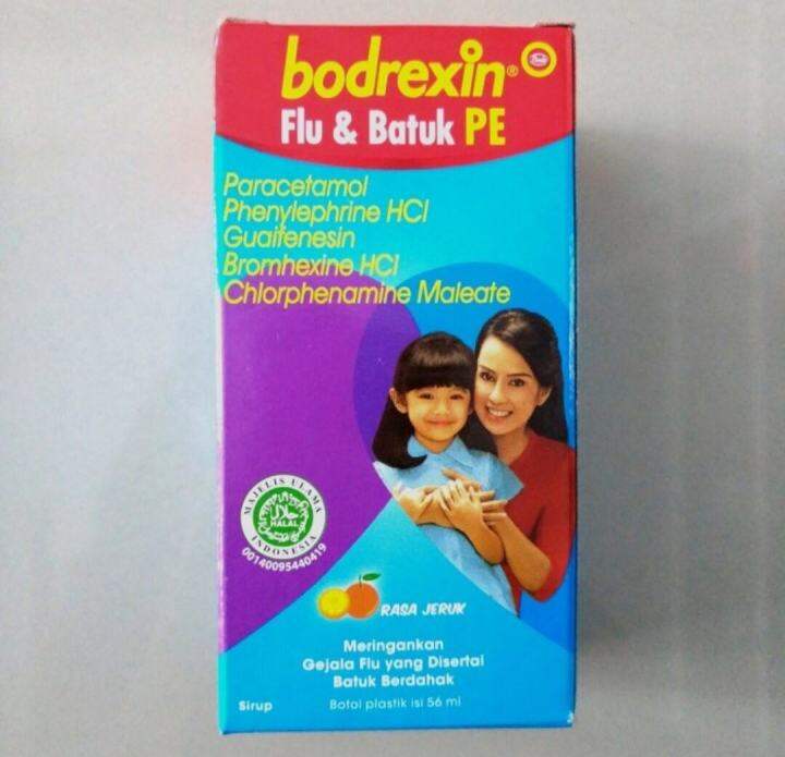 Bodrexin sirup demam pilek flu dan batuk PE anak 60ml rasa jeruk ...