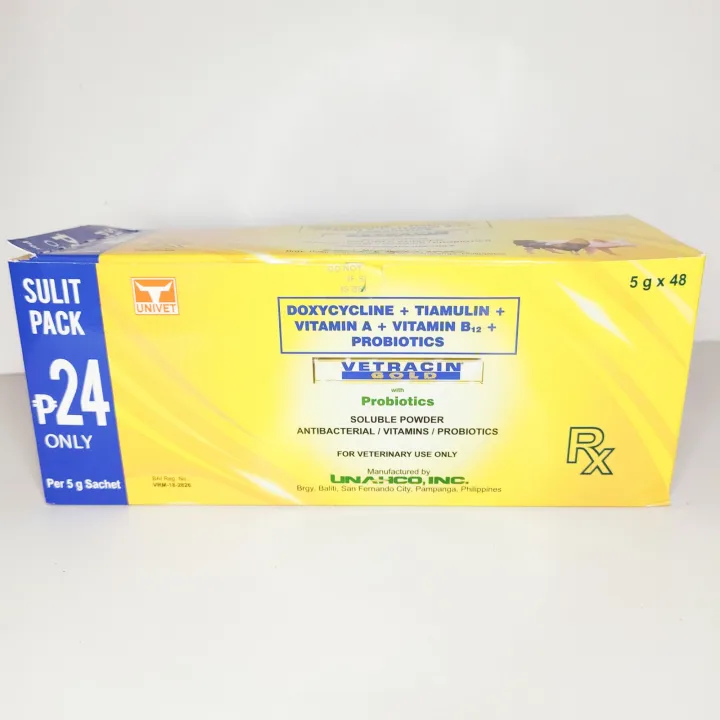 [CLR AGRIVET] VETRACIN GOLD POWDER 5g with probiotics/ sold by 12's, 24 ...