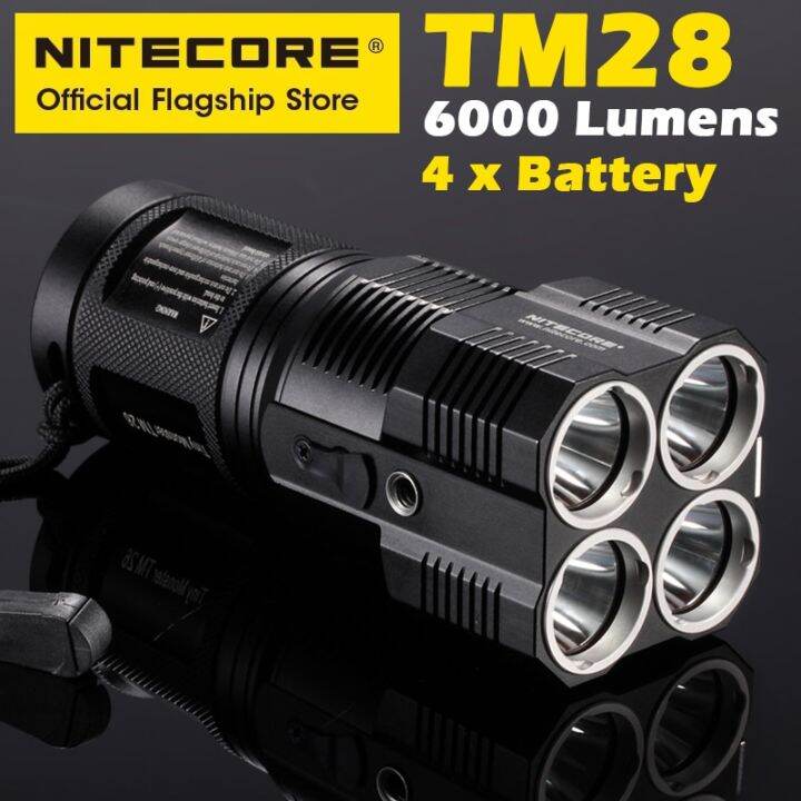 NITECORE TM28 Rechargeable Flashlight 6000 Lumen Ultra-bright 655 m Long Range Search SpotLight ...
