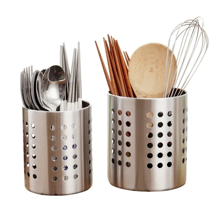 Stainless Steel Spoon and Fork Holder Drainer Kitchen Organizer Cutlery ...