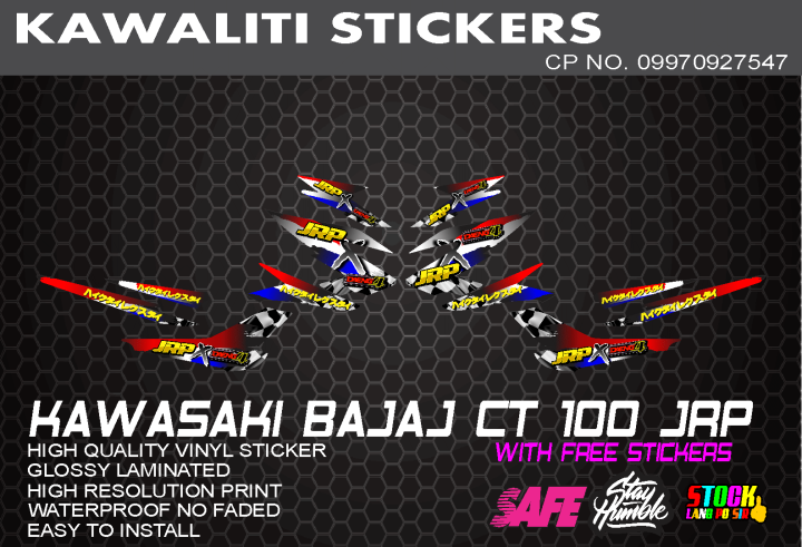 Bajaj CT 100 Sticker Decals JRP | Lazada PH