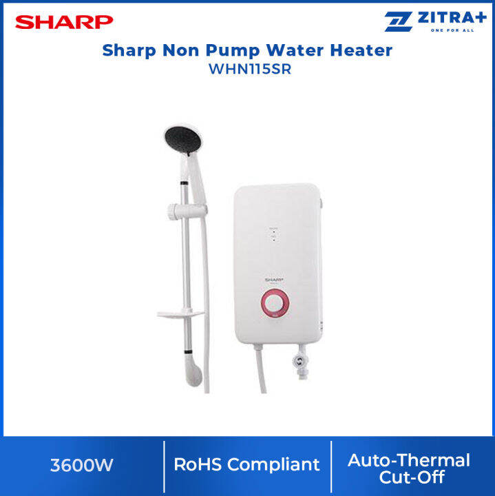 Sharp 3600W Non Pump Water Heater WHN115SR | RoHS Compliant | Auto ...