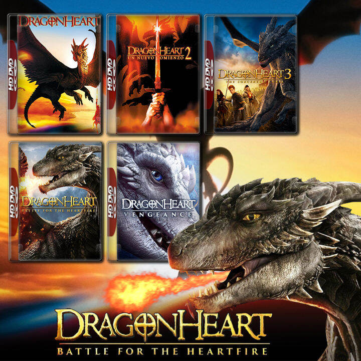 Dragonheart มังกรไฟหัวใจเขย่าโลก ภาค 1-5 DVD หนัง มาสเตอร์ พากย์ไทย ...