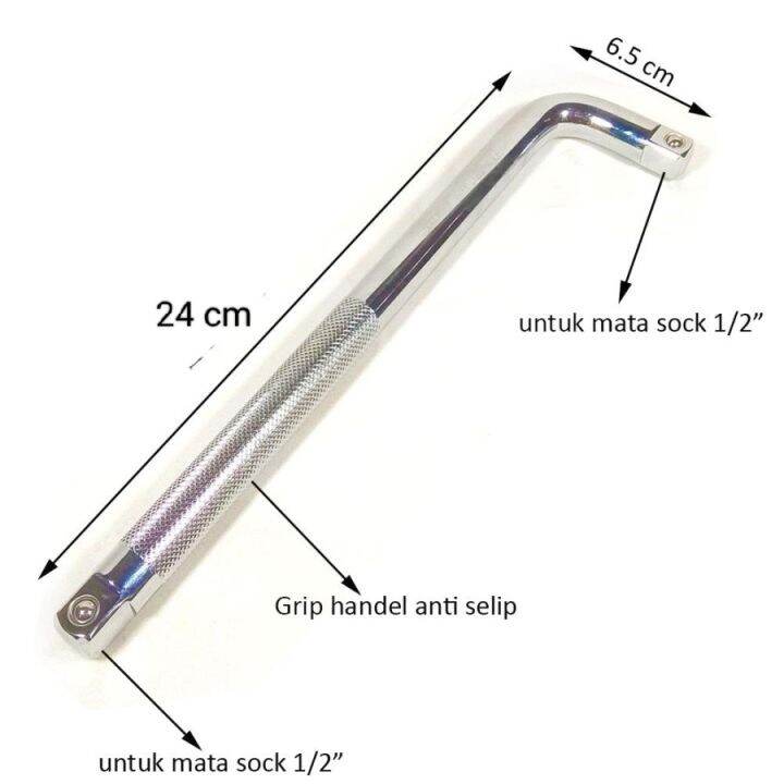 TEKIRO GAGANG SOK L 1/2 INCH OFFSET HANDLE STANG KUNCI SOCK SHOCK 10 ...