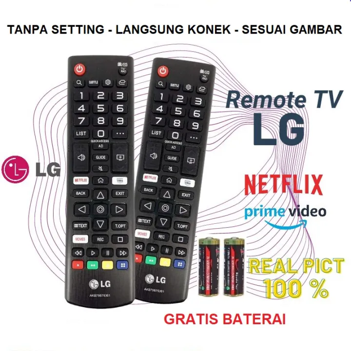 Remot Remote TV LG Smart TV LCD LED Tombol NETFLIX Gratis Batrai ...