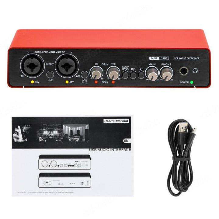 ตัวแปลงโฆษณา UC22การ์ดเสียงอินเตอร์เฟซเครื่องเสียง24บิต/192กิโลเฮิรตซ์ ...