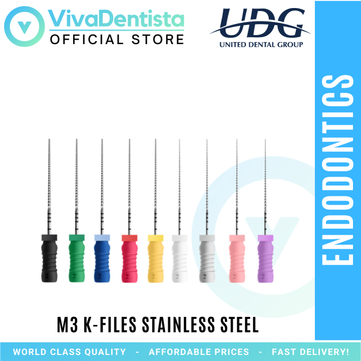 UDG M3 SS K-files 25mm Dental Endodontic Stainless Steel K Files ...