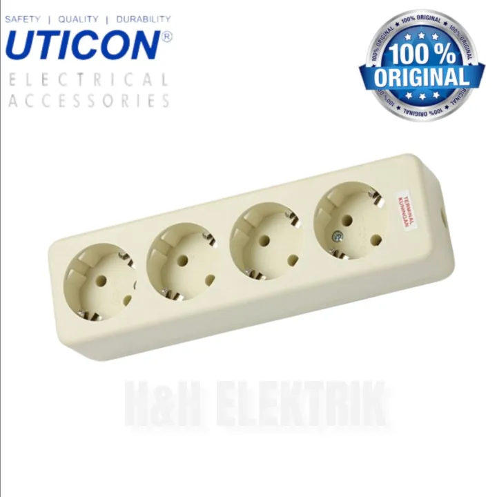 UTICON - Terminal / Stop Kontak 4 Lubang UTICON ST-148 | Lazada Indonesia