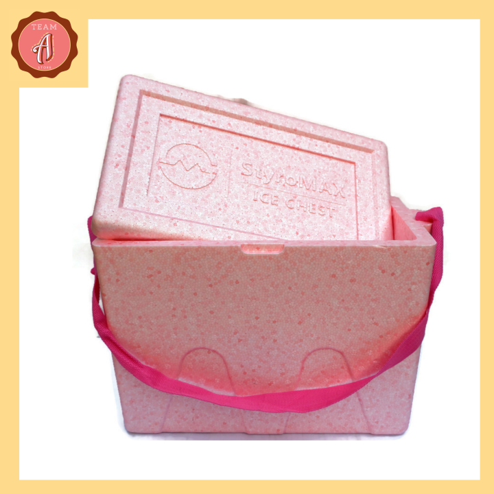 Styrobox Ice Box Rectangle Styrofoam Container with Adjustable Handle | Lazada PH