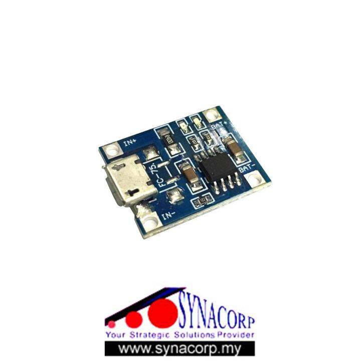 TP4056 5V 1A Micro USB Lithium Battery Charging Board for Arduino IoT ...