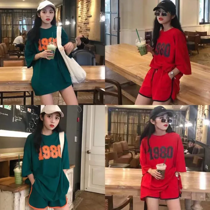 TODAY 🍒 ชุดเซ็ท เสื้อยืดคอกลมแขนสั้น+กาฃเกงขาสั้นน่ารักมาก ( DX-9474 ...