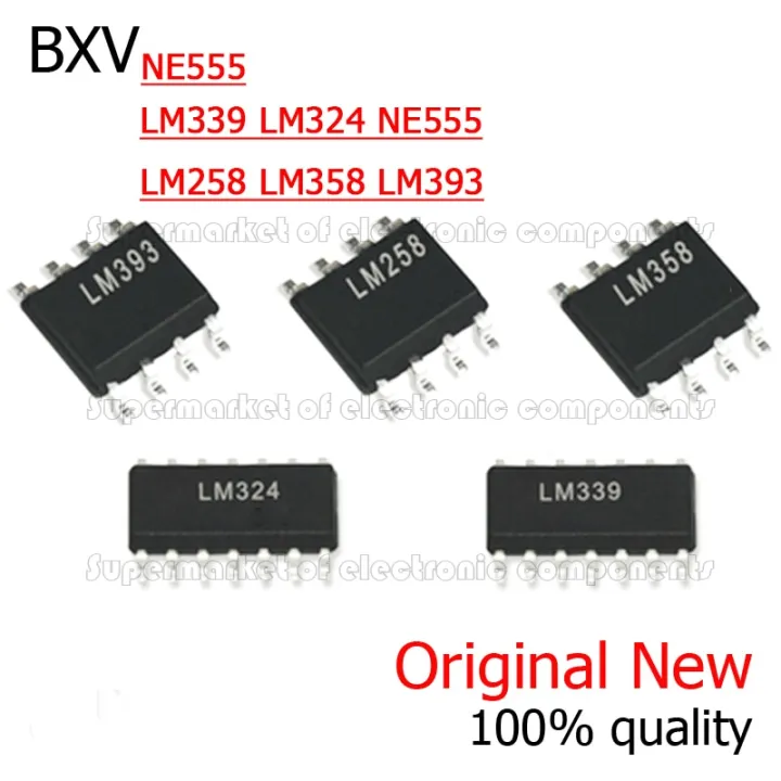 10PCS LM258 LM358 LM393 LM339 LM324 NE555 SOP SMD LM258DR LM358DR LM324DR LM339DR LM393DR ...