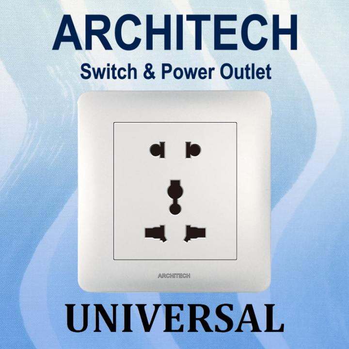ARCHITECH INFINITY A63-C06 WHITE Stop Kontak - Colokan Universal | Lazada Indonesia