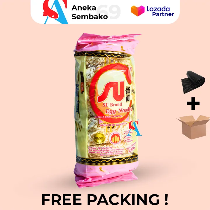 Mie Keriting Su Brand Egg Noodle 450g / Mie Keriting Telur Bulat ...