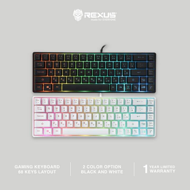 Rexus Keyboard Gaming Mini Battlefire K68M | Lazada Indonesia