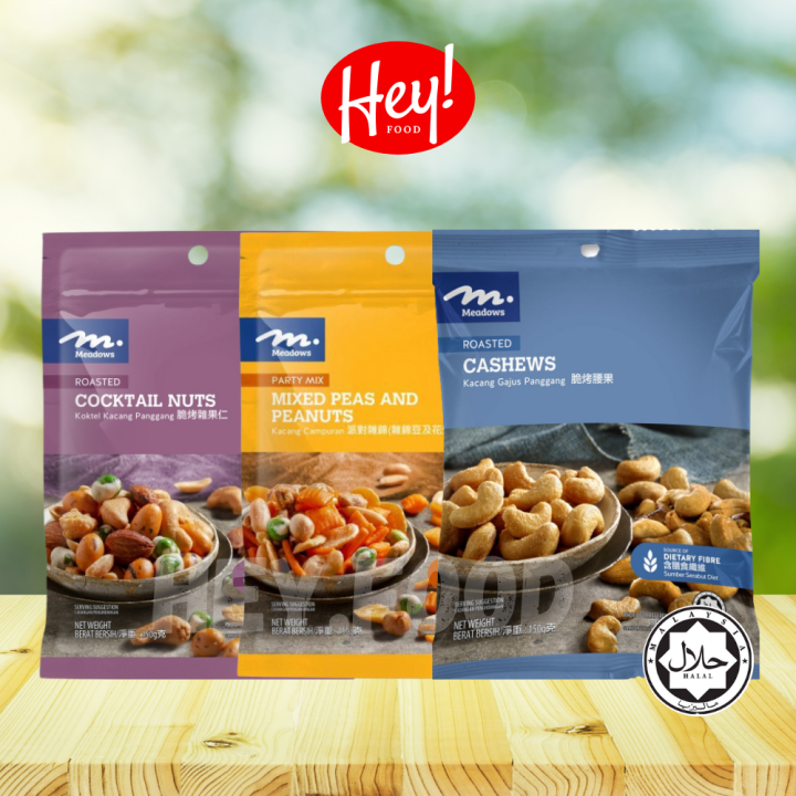 MEADOWS Nuts (150g) - Roasted Cashew Nuts, Roasted Cocktail Nuts, Mixed ...