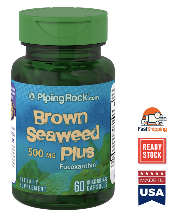 ⭐Ready Stocks⭐ Brown Seaweed Plus Green Tea Extract 500mg, 60 Caps ...