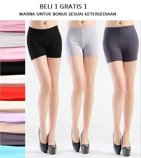 SUPER PROMO 1 PAKET ISI 2 LEGGING SHORT UKURAN DEWASA STD / LEGGING ...