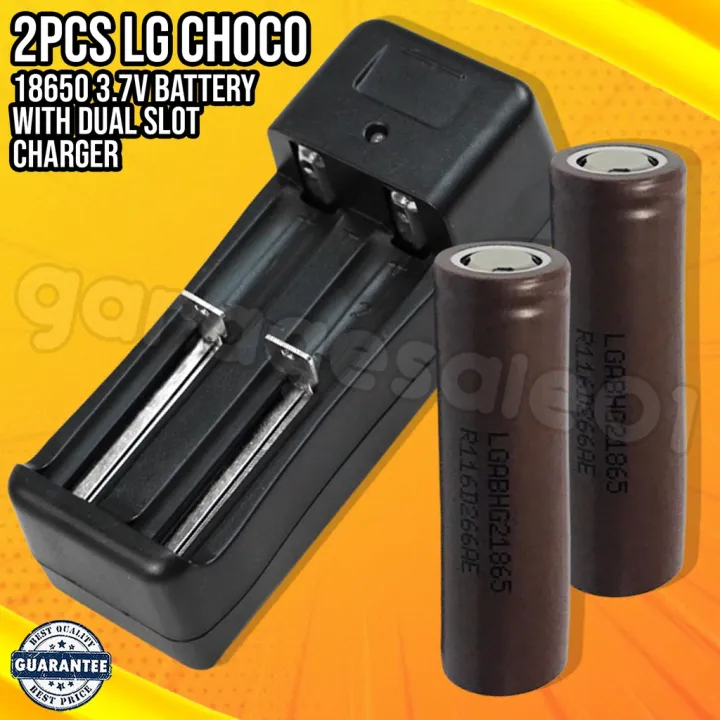 ⚡2PC Vape Battery LG choco 18650 Rechargeable battery w Universal Li ...
