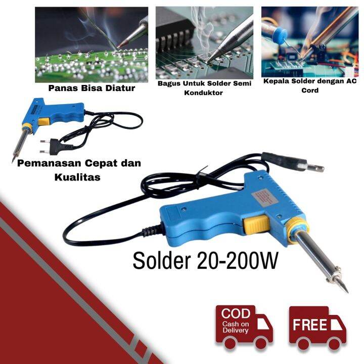 Solder Listrik Profesional Pengaturan 20-200W Pegangan Isolasi Termal | Lazada Indonesia