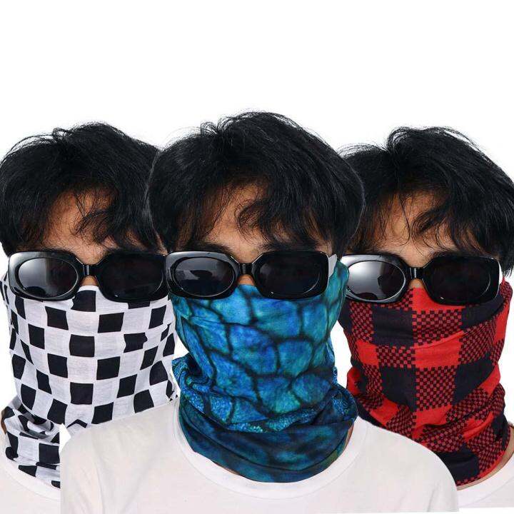 AMBERNY มัลติฟังก์ชั่น รถจักรยานยนต์ โพลีเอสเตอร์ โล่ใบหน้า หลอดตกปลา ...