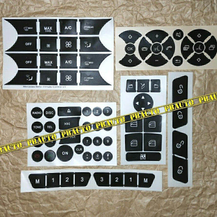 Sticker Panel SET w204 Lama / Stiker Konsol Panel w204 Mercedes Benz ...