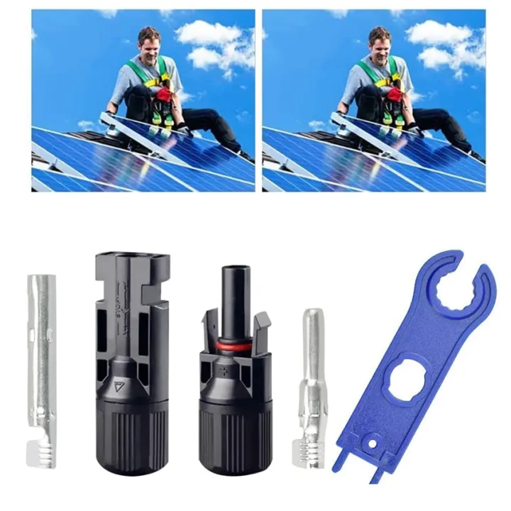 10 sets of MC4 male and female plugs + blue and orange wrench package ...