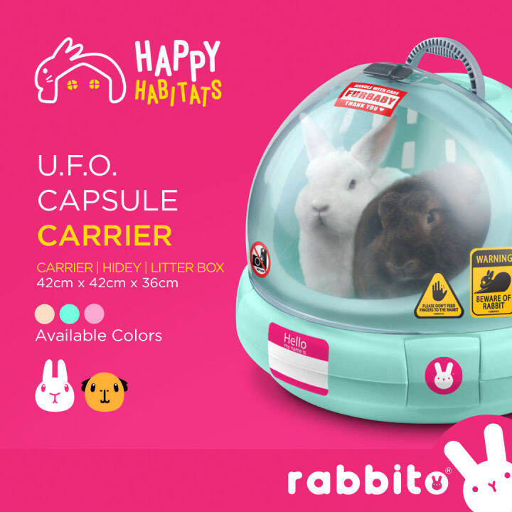Happy Habitats U.F.O. CAPSULE CARRIER and Dome Hideout for rabbits ...
