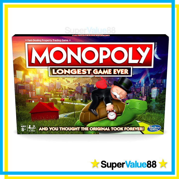 Original MONOPOLY Longest Game Ever, Classic Gameplay with Extended ...