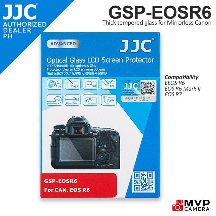 JJC GSP-EOSR6 LCD Screen Protector Tempered Glass for Canon EOS R6 R6 ...