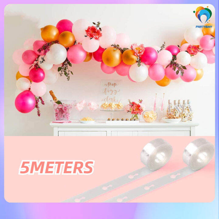 5M Balloon Chain Happy Birthday Decoration Set Foil Balloon Party ...