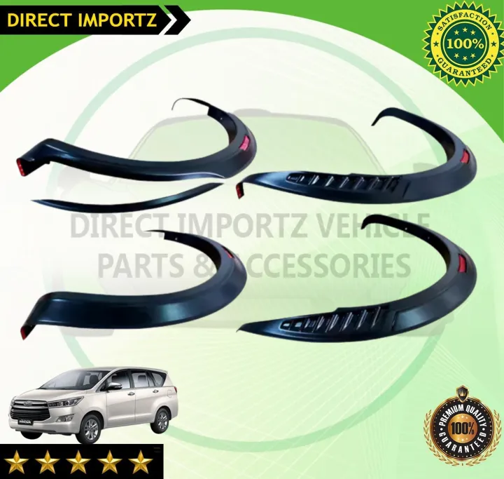 Toyota Innova 2016 to 2022 Slim wheel arch Fender flares with Red ...