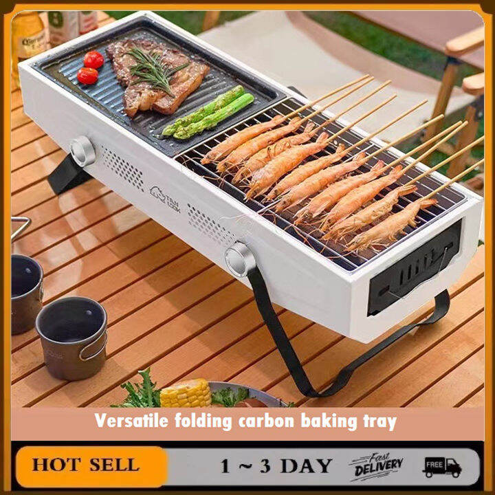 BBQ Stove with thickening Outdoor Folding Barbecue Rack Carbon Oven ...