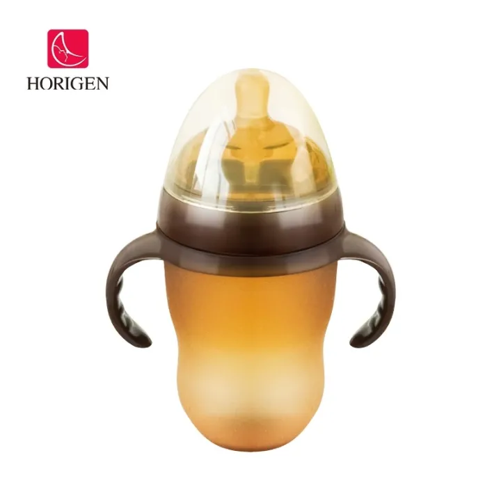♂☫ Horigen Nano silver silicone milk feeding bottle Anti-colic pacifier ...