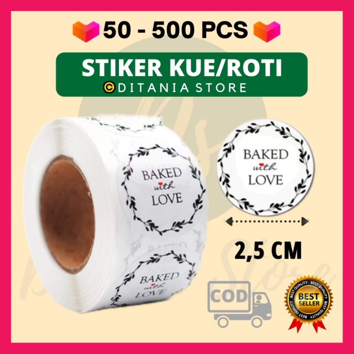 Stiker Makanan Ringan Label Cemilan Kue Kering Sticker Roti untuk ...